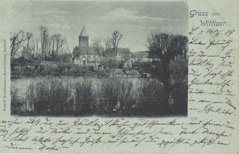 Postkarte Wittlaer 1899 klein - Amt Angermund